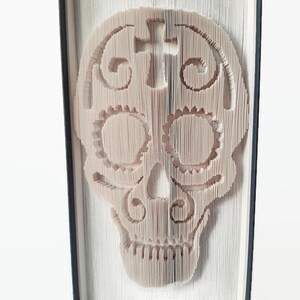 Skull (2) Book Fold PATTERN, Cut and Fold Pattern, Book Folding ...