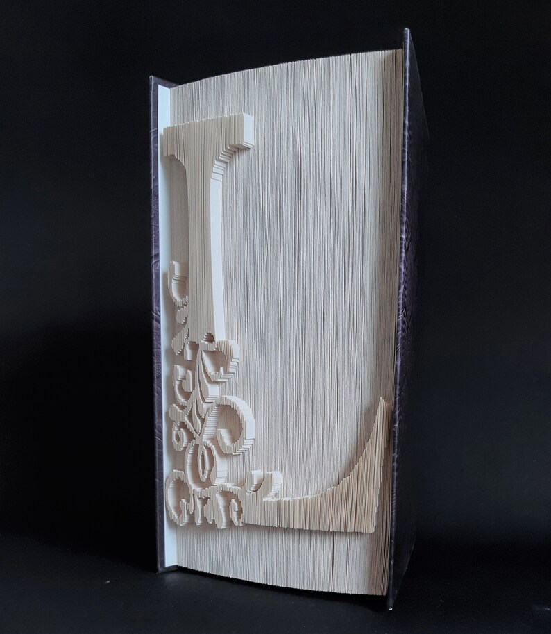 The Letter L Book Fold PATTERN, Cut and Fold Pattern, Birthdays ...