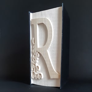 The Letter R Book Fold PATTERN, Cut and Fold Pattern, Birthdays ...