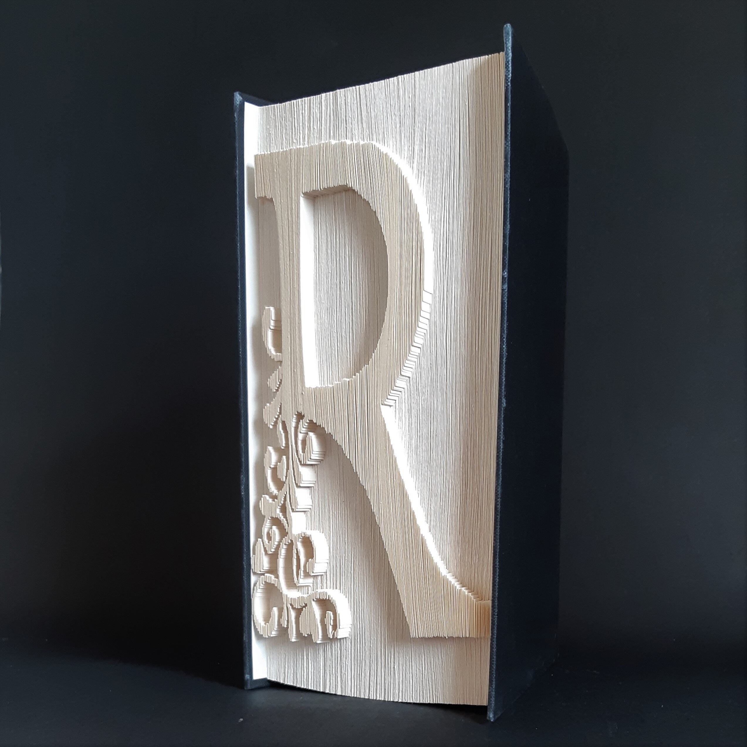 The letter R book fold PATTERN Cut and Fold Pattern | Etsy