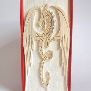 Dragon Book Fold Pattern, Cut and Fold Pattern, Book Fold, Animal ...