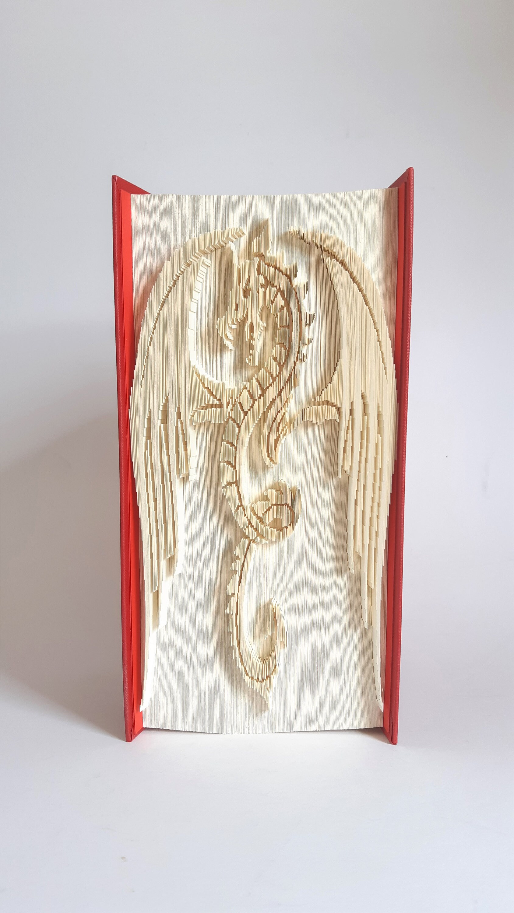 Dragon Book Fold Pattern, Cut and Fold Pattern, Book Fold, Animal ...