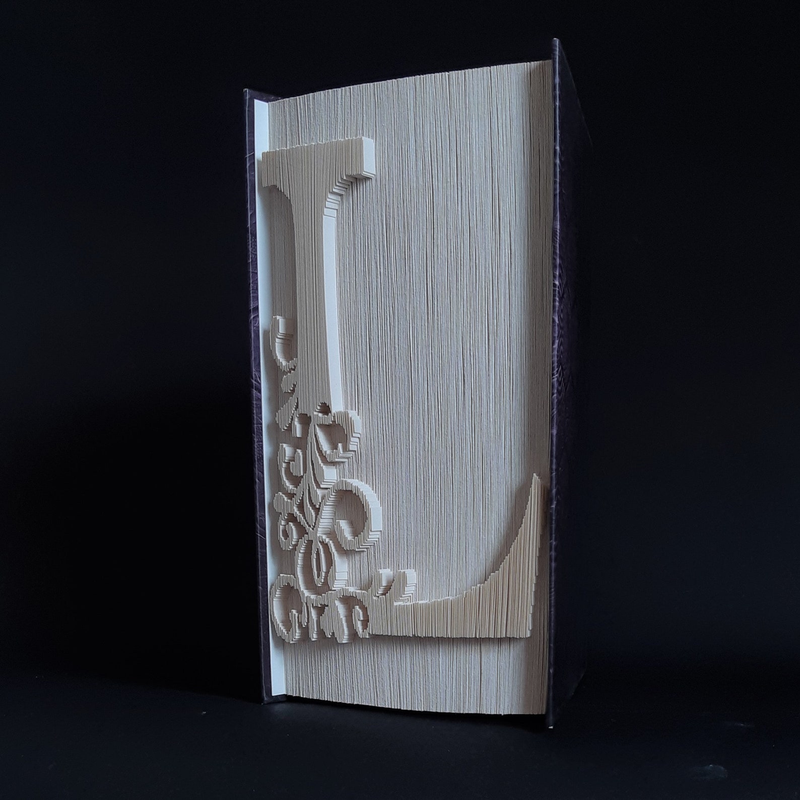 The Letter L Book Fold PATTERN Cut and Fold Pattern - Etsy