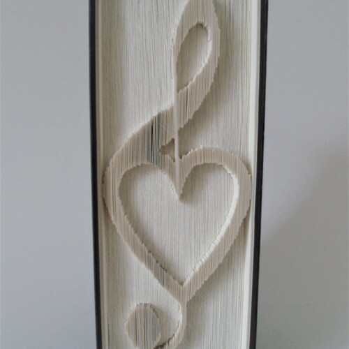 Music Tree Book Fold PATTERN Cut and Fold Pattern Music - Etsy