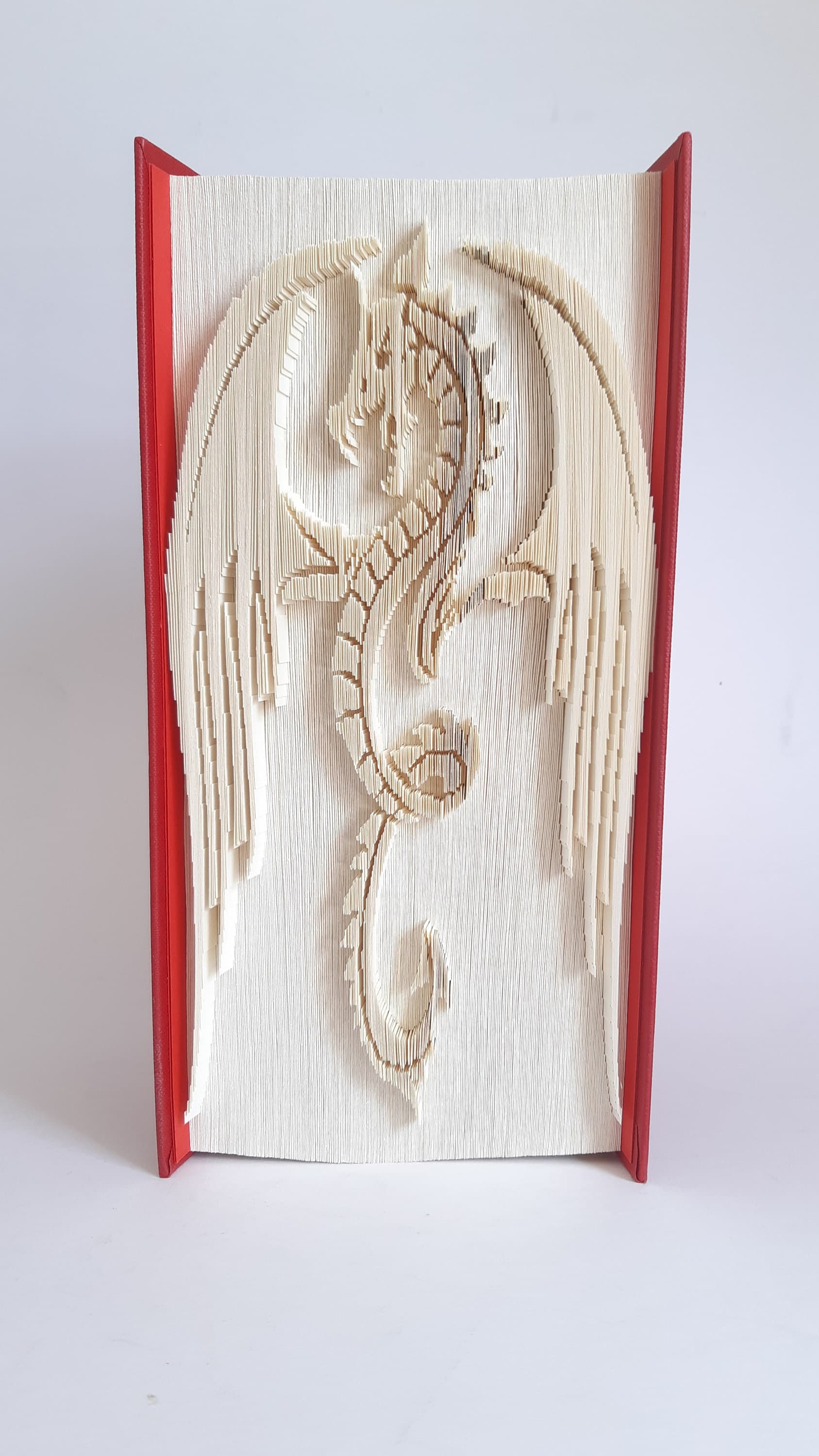 Dragon Book Fold Pattern, Cut and Fold Pattern, Book Fold, Animal ...