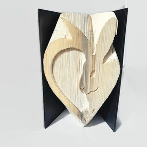 Rabbit in Heart Book Fold Pattern, Bunny Rabbit, Easter - Etsy
