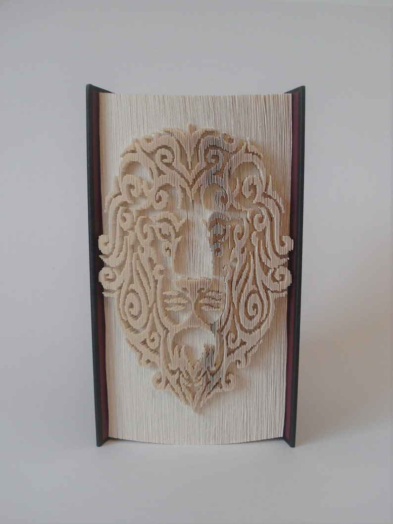 Tribal Lion Book Fold Pattern Cut and Fold Pattern Book | Etsy