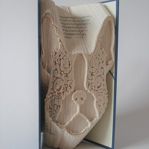 Dog Book Fold Pattern, Book Folding Pattern, French Bulldog, Birthdays ...