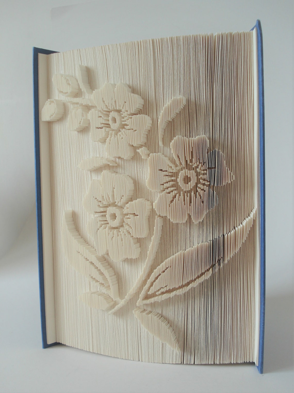 Flower 1 Book Fold Pattern Cut and Fold Pattern Book Art | Etsy