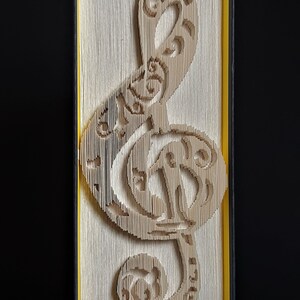 Fancy Treble Clef With Heart Book Fold PATTERN Cut and Fold - Etsy UK