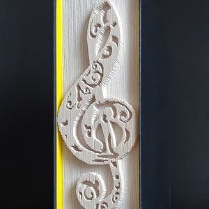 Fancy Treble Clef With Heart Book Fold PATTERN Cut and Fold - Etsy UK