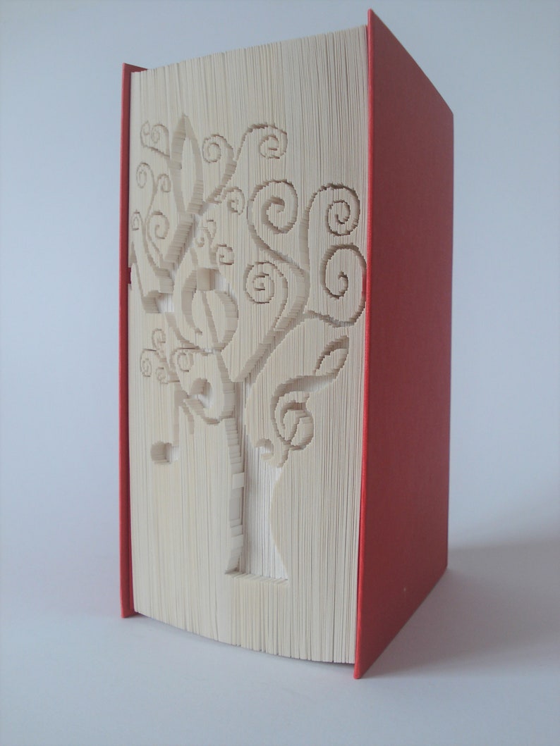 Music Tree Book Fold PATTERN cut and fold pattern Music | Etsy