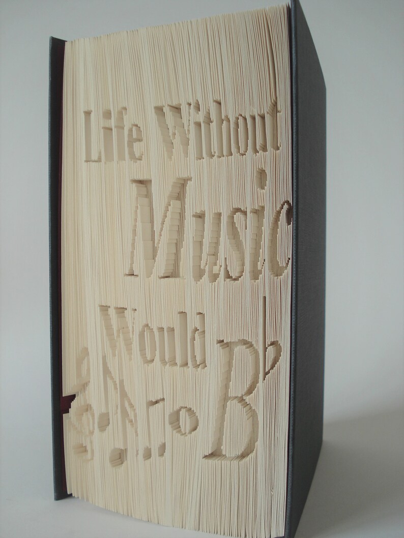 Music Book Fold PATTERN Cut and fold pattern Music lover | Etsy