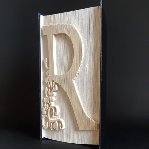 The Letter S Book Fold PATTERN Cut and Fold Pattern - Etsy