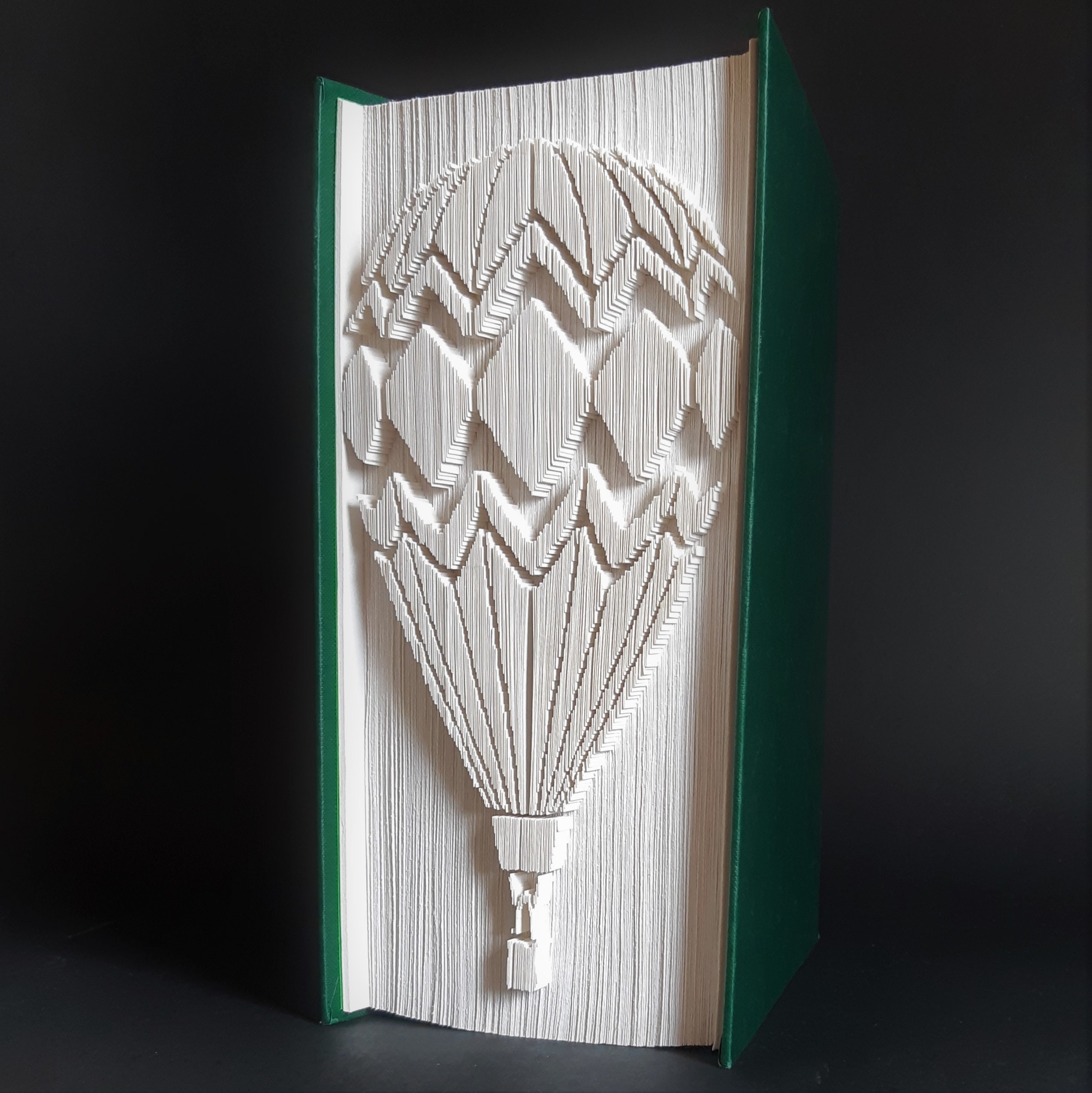 Hot Air Balloon Book Fold Pattern, Cut and Fold Pattern, Book Folding ...