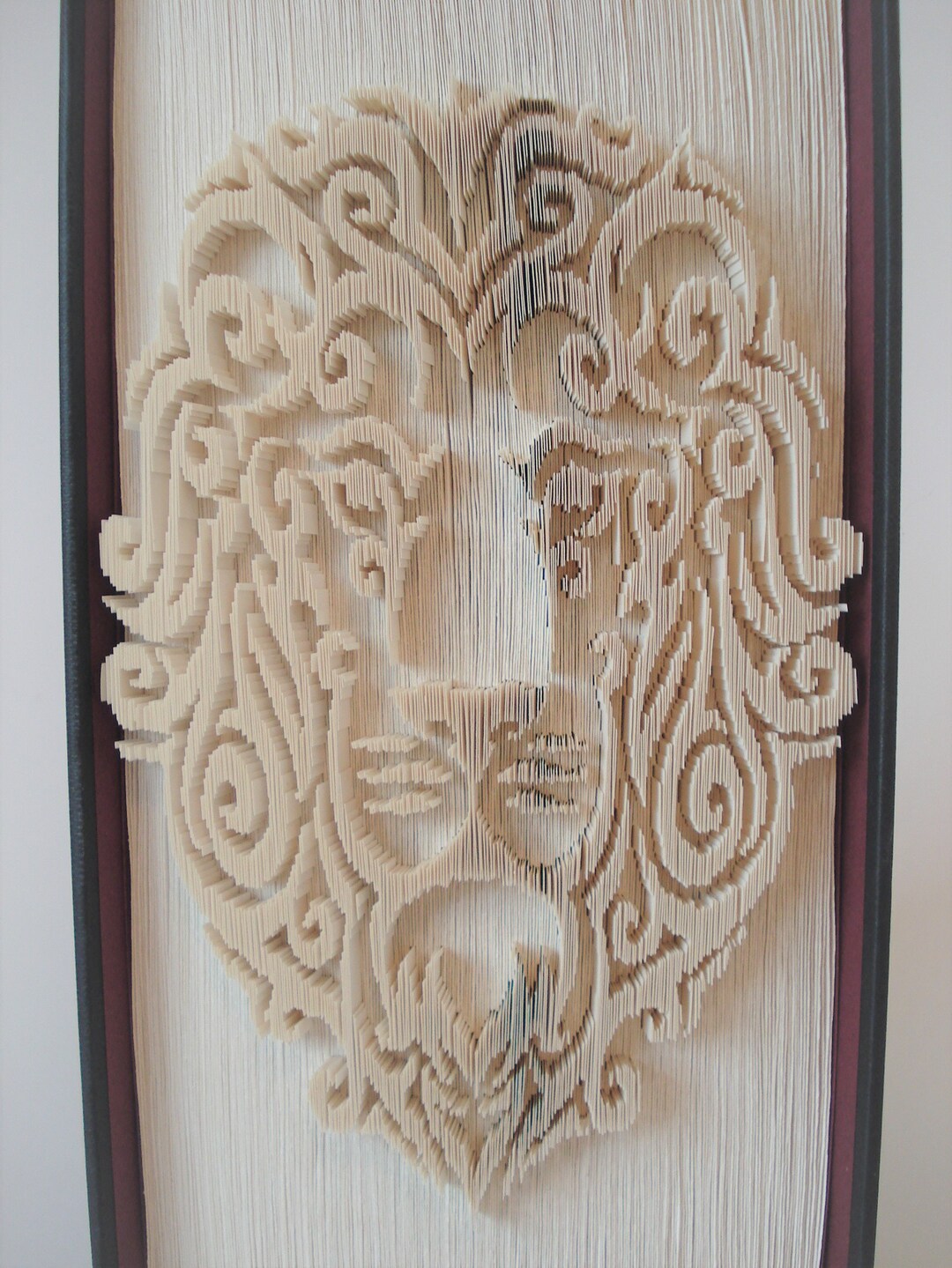 Tribal Lion Book Fold Pattern, Cut and Fold Pattern, Book Fold, Animal ...