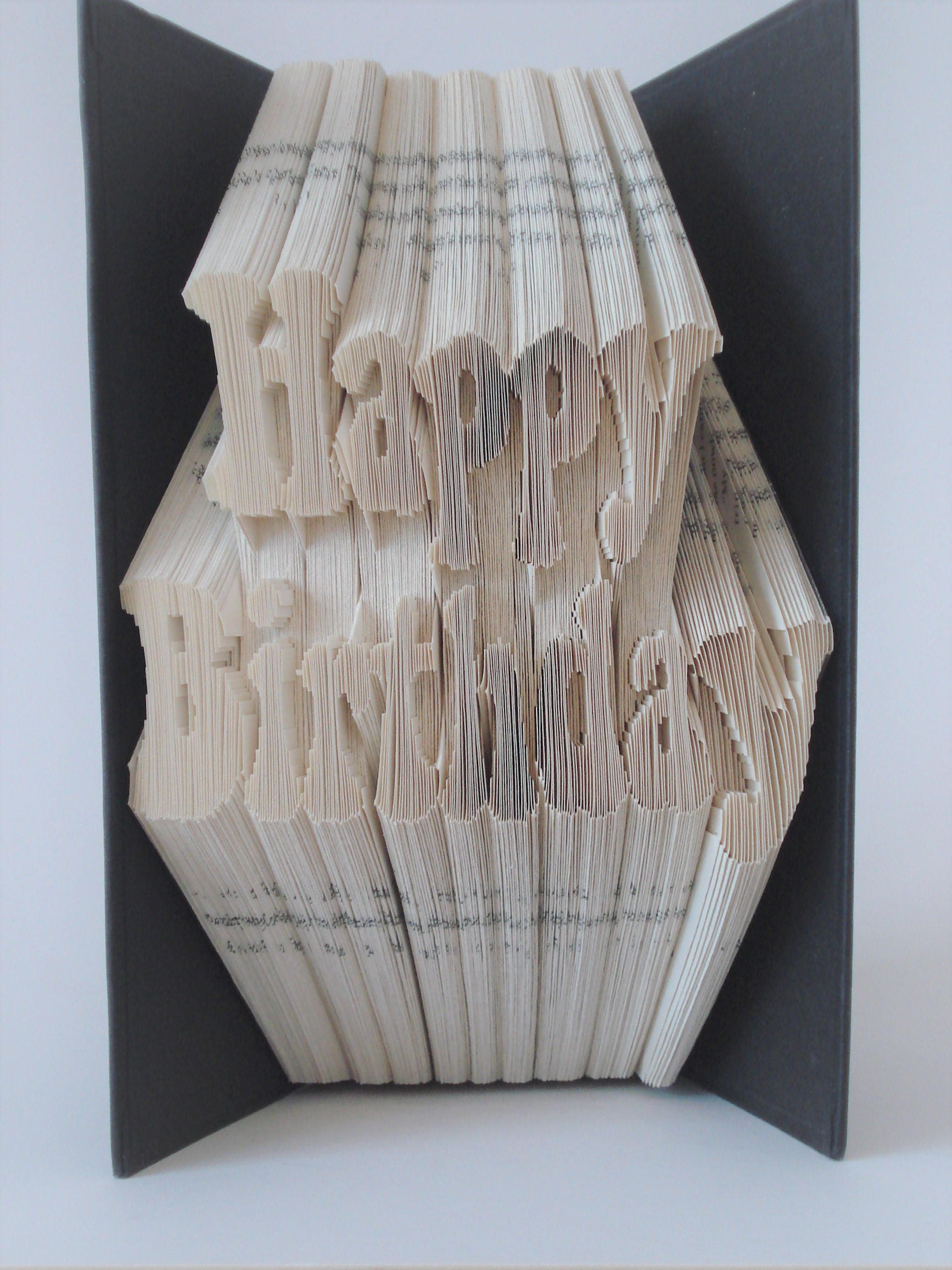 Happy Birthday Book Fold Pattern Birthday Gift Book - Etsy