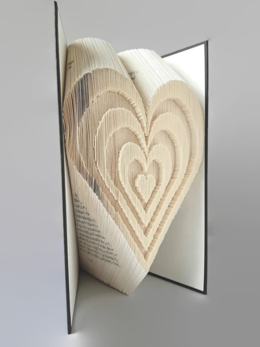 Hearts in Heart Book Fold Pattern, Love, Valentine, - Etsy