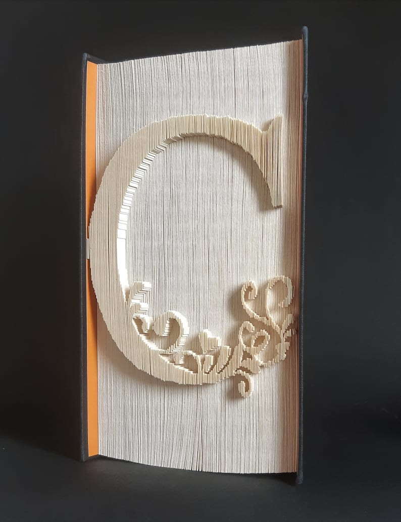 The Letter C Book Fold PATTERN, Cut and Fold Pattern, Birthdays ...