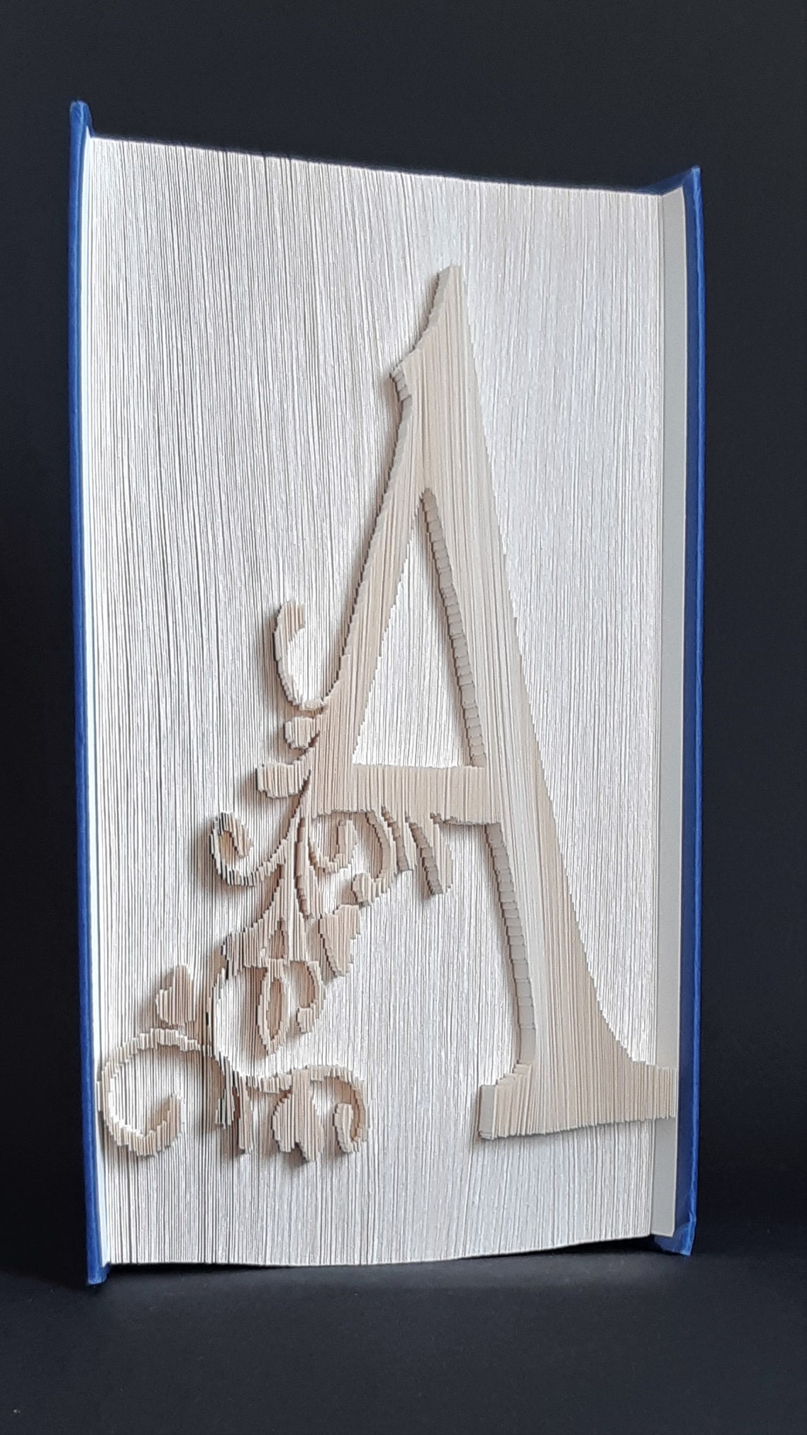 Flourish Letter A Book Fold PATTERN Cut and Fold Pattern | Etsy