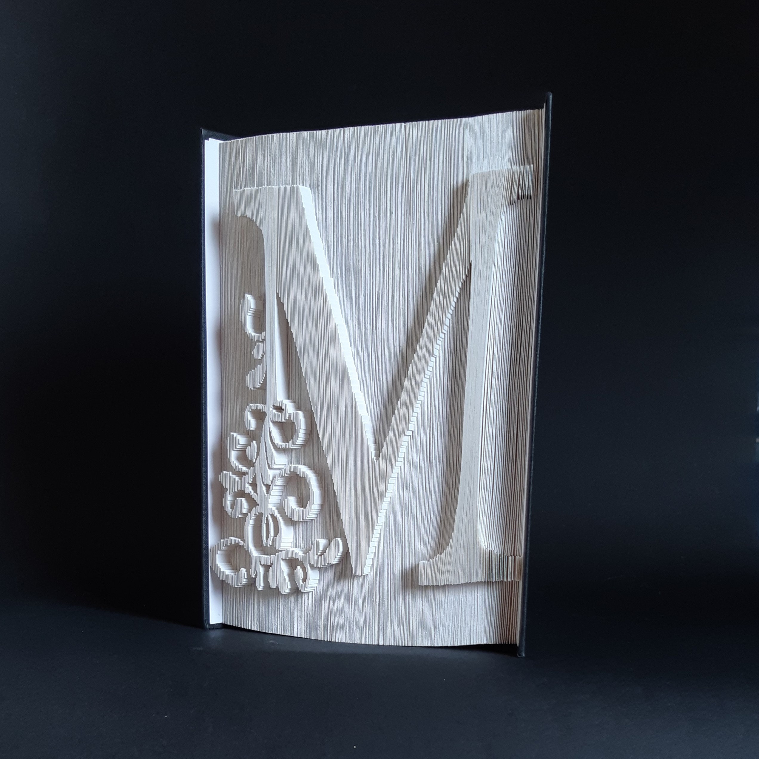 The Letter M Book Fold PATTERN Cut and Fold Pattern - Etsy Canada