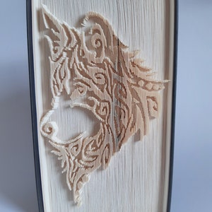 Tribal Wolf Bookfold Pattern, Cut and Fold Pattern, Book Folding ...