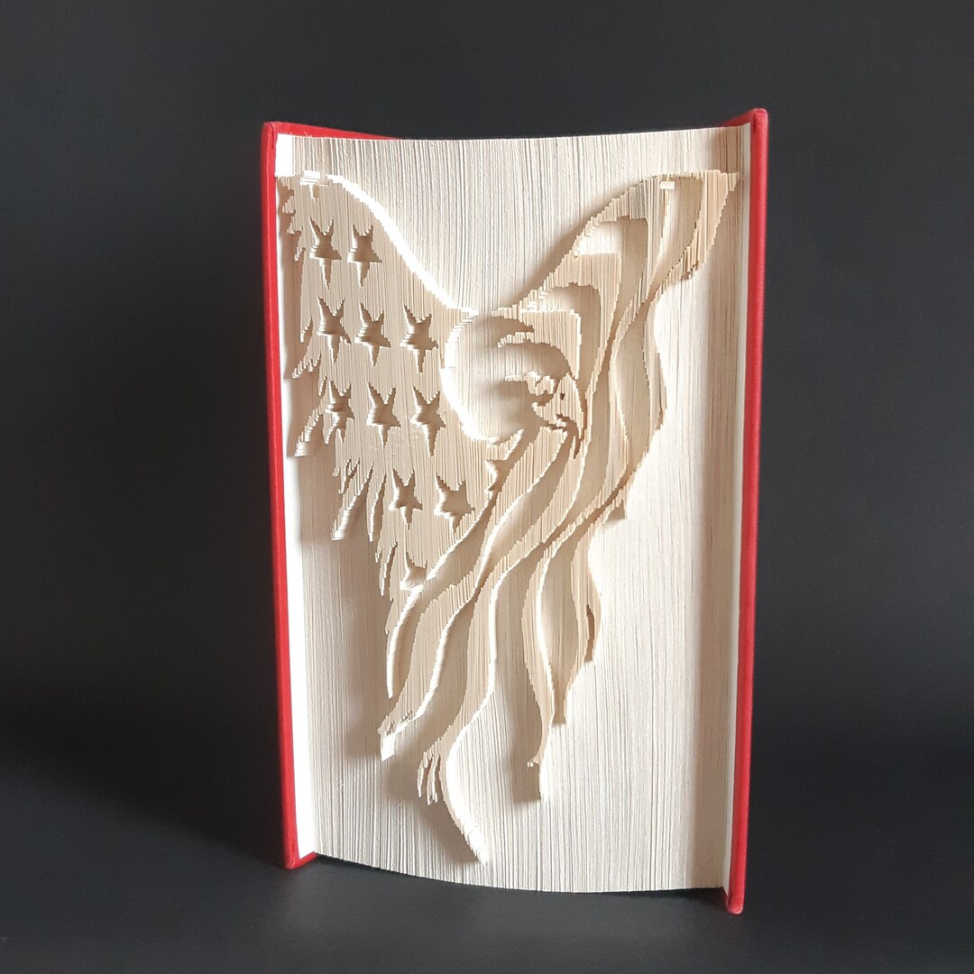 American Bald Eagle Book Fold Pattern, Cut and Fold Pattern, Book ...