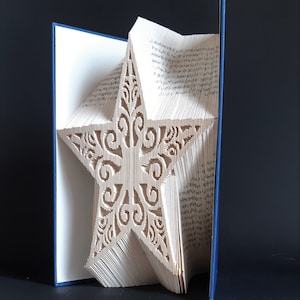 Christmas Star Book Fold Pattern, Christmas, Festive - Etsy