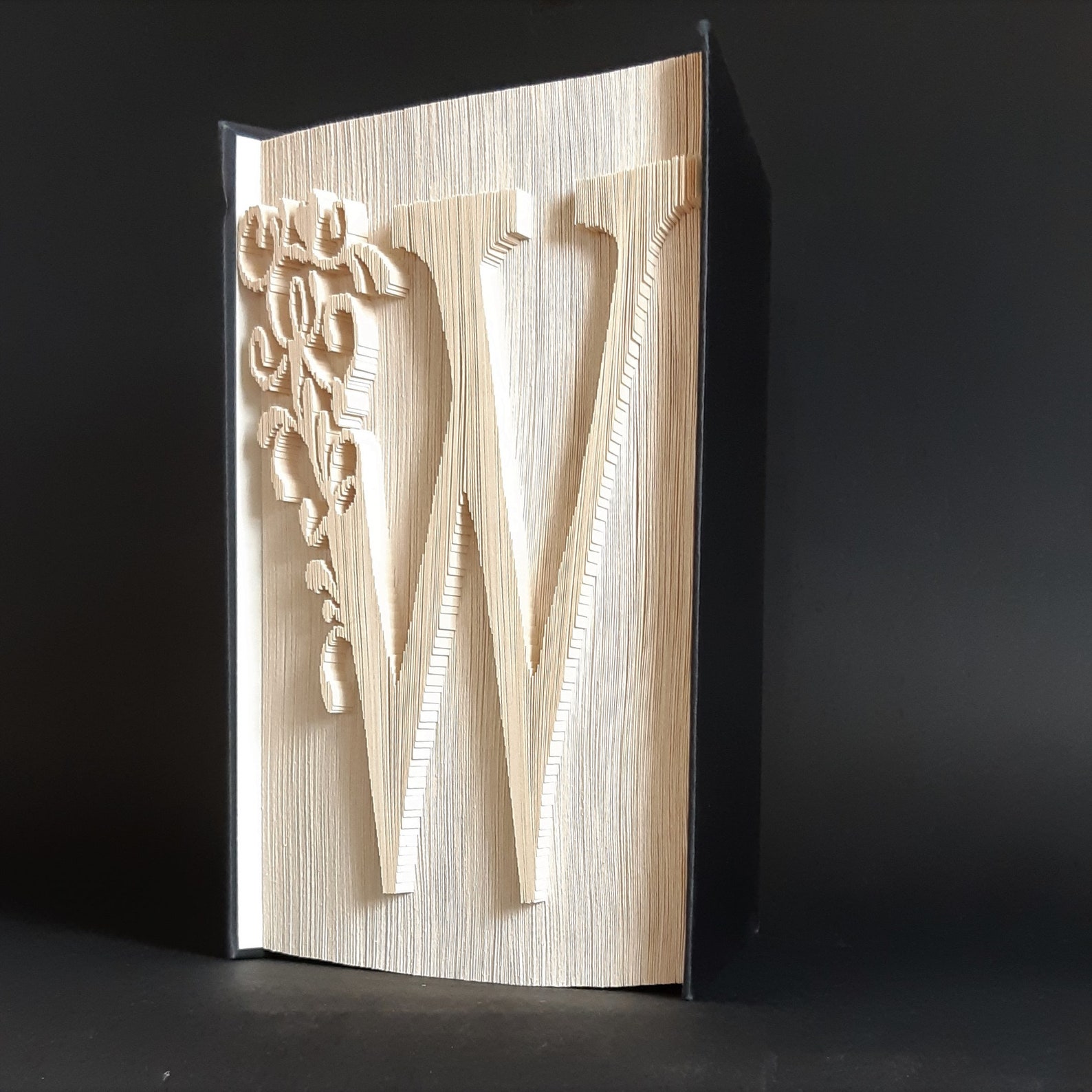 The Letter W Book Fold PATTERN Cut and Fold Pattern - Etsy