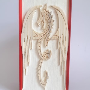 Dragon Book Fold Pattern, Cut and Fold Pattern, Book Fold, Animal ...
