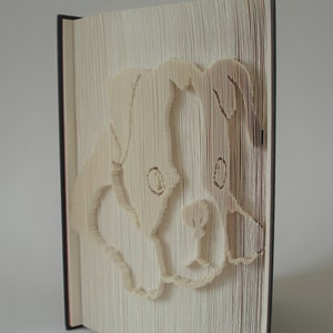 Cute Dog Book Fold Pattern, Cut and Fold Pattern, Book Folding Pattern ...