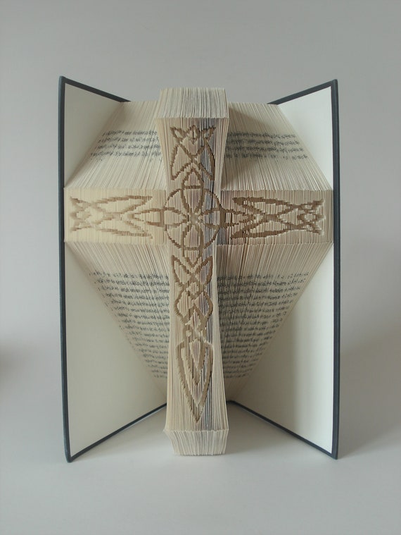 Celtic Cross Book Fold PATTERN Gift Book Folding - Etsy