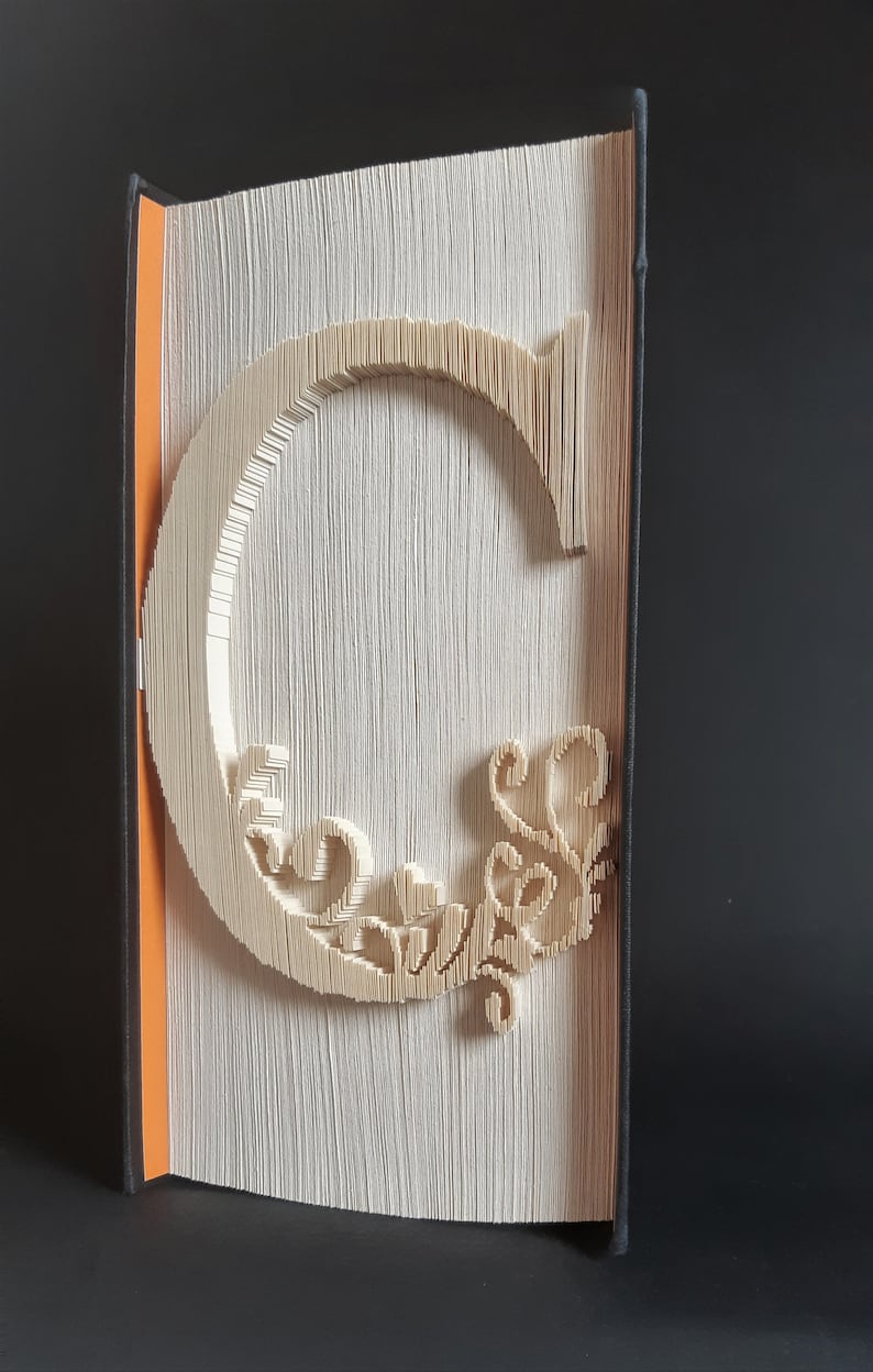 The Letter C Book Fold PATTERN, Cut and Fold Pattern, Birthdays ...