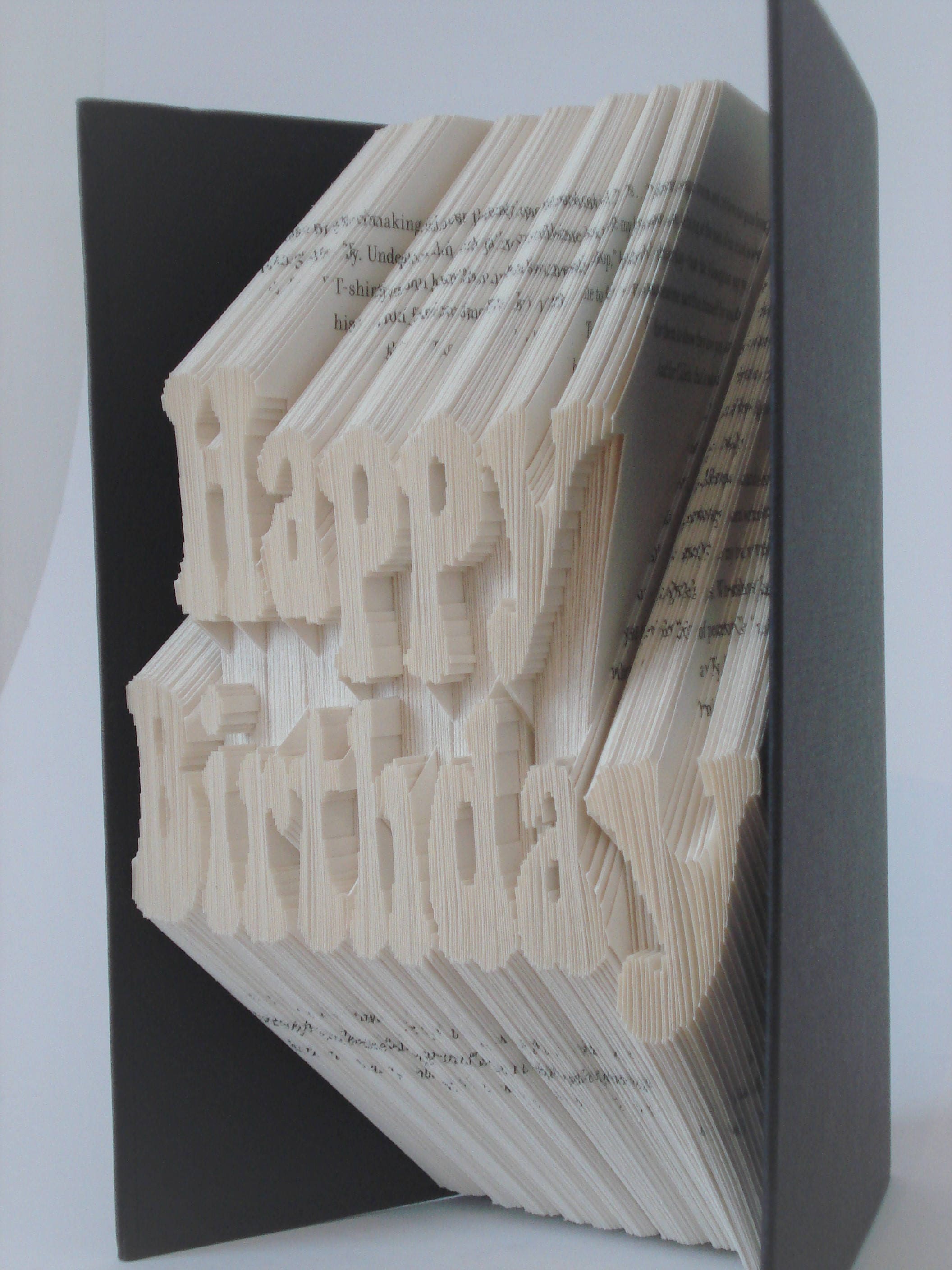 Happy Birthday Book Fold Pattern Birthday Gift Book - Etsy
