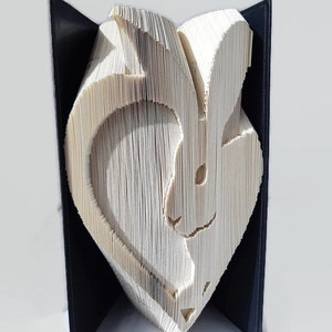 Rabbit in Heart Book Fold Pattern, Bunny Rabbit, Easter - Etsy