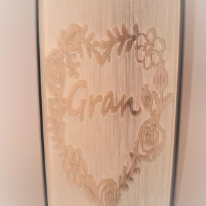 Gran in a Flower Heart Book Fold Pattern, Cut and Fold Pattern, Book ...