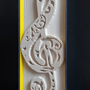 Fancy Treble Clef With Heart Book Fold PATTERN Cut and Fold - Etsy UK