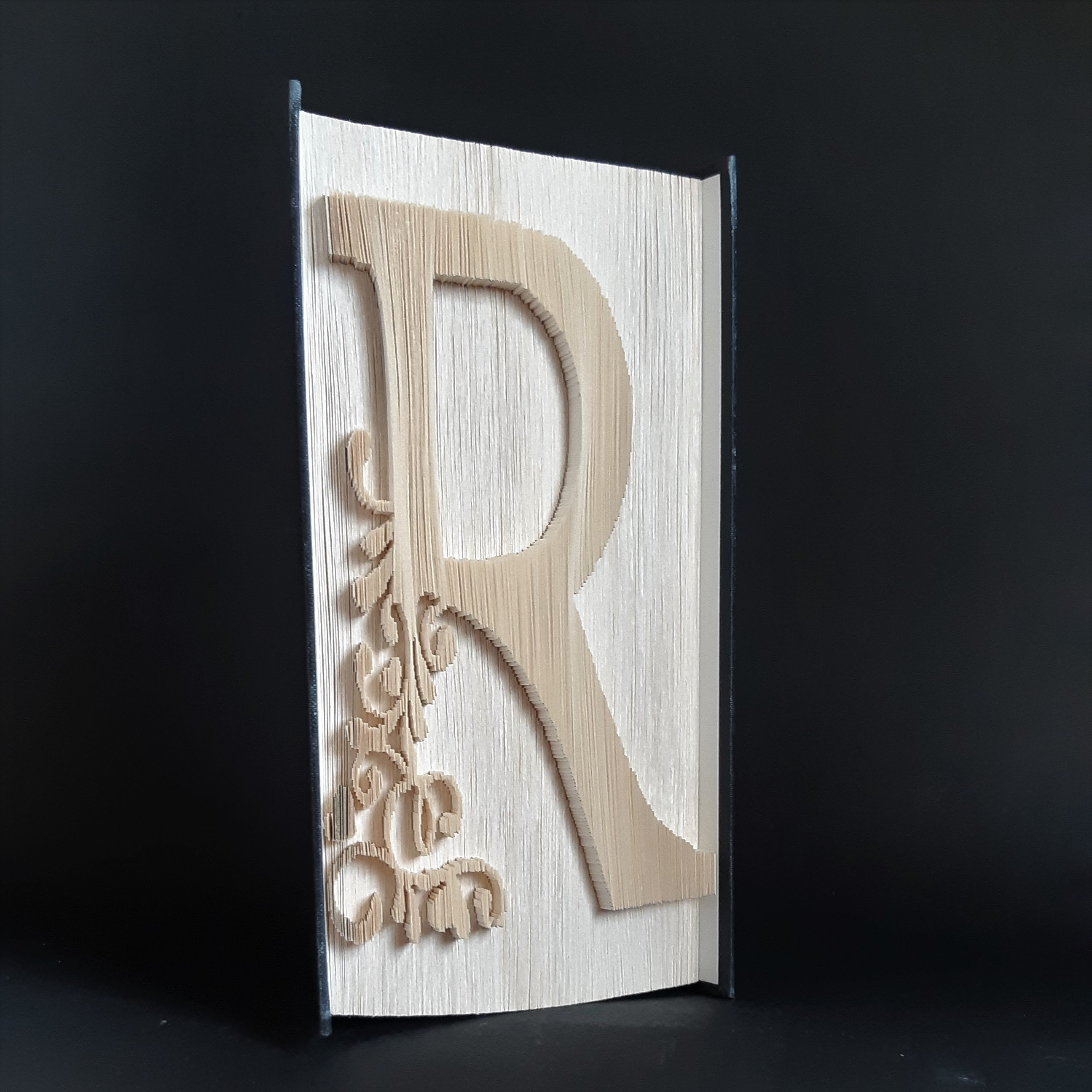 The letter R book fold PATTERN Cut and Fold Pattern | Etsy