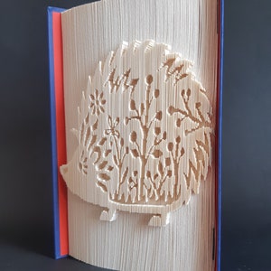 Hedgehog Book Fold Pattern, Cut and Fold Pattern, Book Folding Pattern ...
