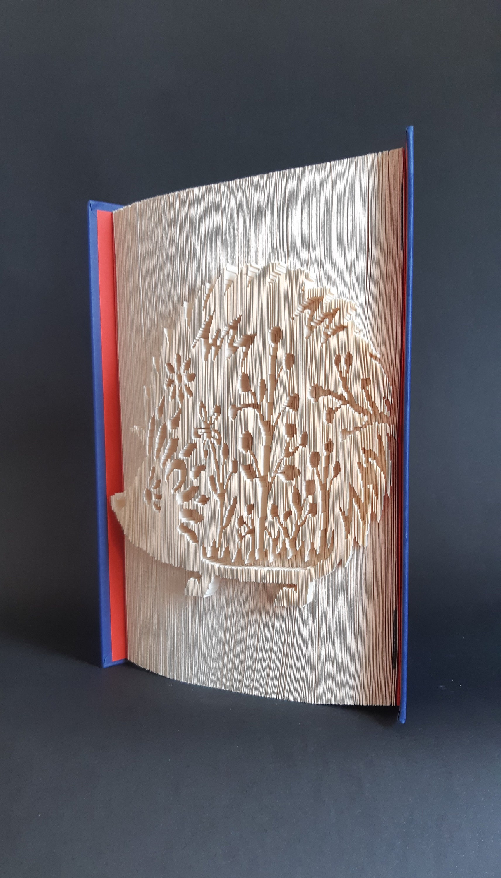 Hedgehog Book Fold Pattern, Cut and Fold Pattern, Book Folding Pattern ...