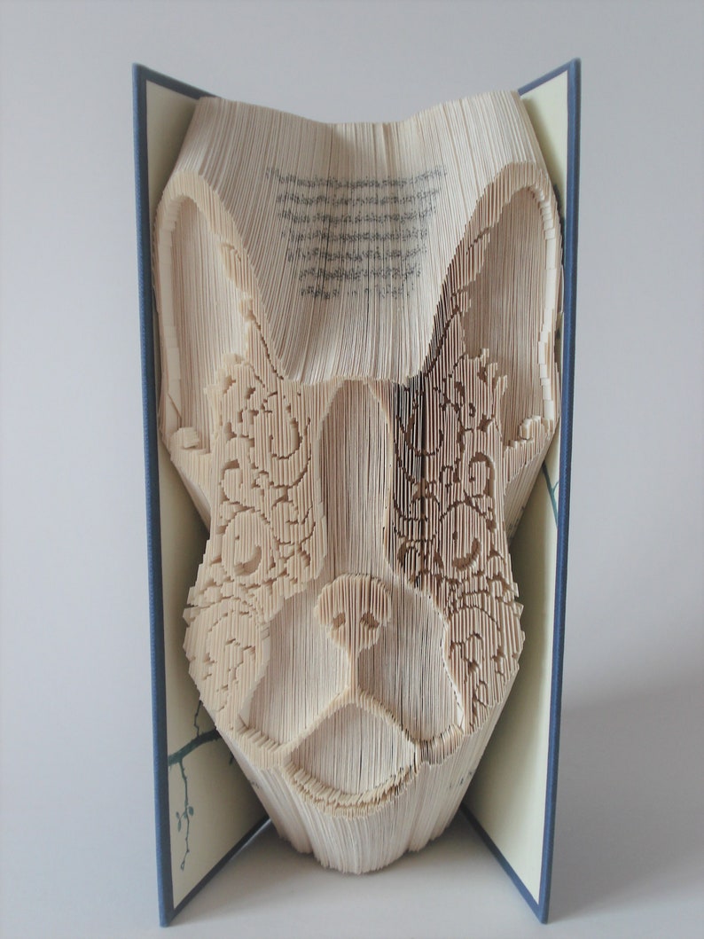 Dog Book Fold Pattern, Book Folding Pattern, French Bulldog, Birthdays ...