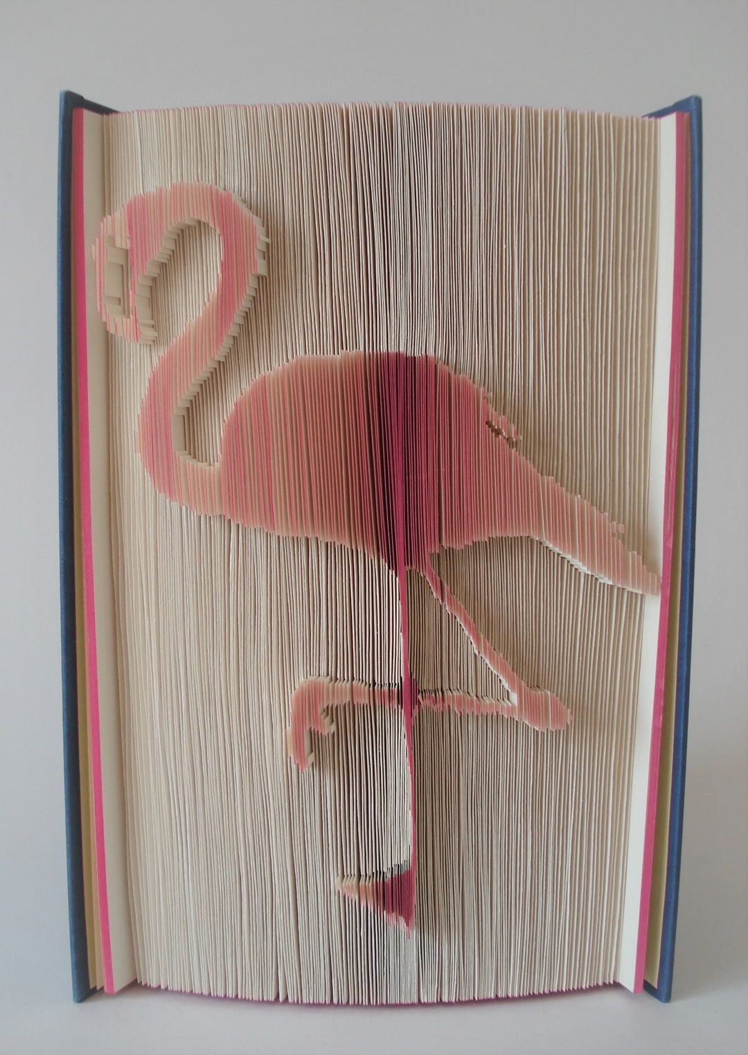 Flamingo Book Fold, Cut and Fold Pattern, Book Folding Pattern, Animal ...