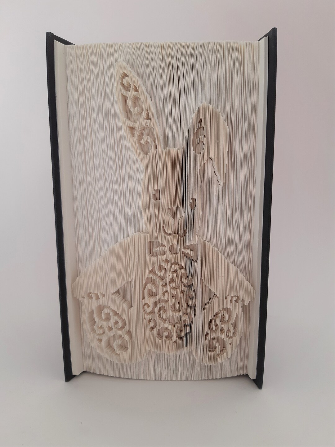 Bunny Rabbit Book Fold Pattern, Cut and Fold Pattern, Book Folding ...