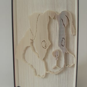 Cute Dog Book Fold Pattern, Cut and Fold Pattern, Book Folding Pattern ...