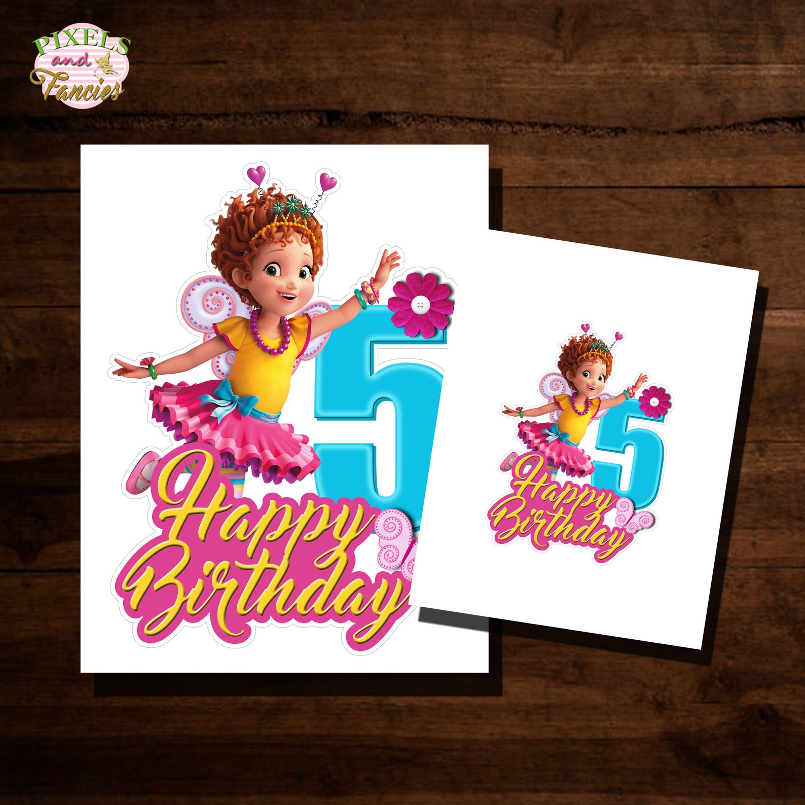 Fancy Nancy Cake Topper 5 Fancy Nancy Centerpiece Fancy Etsy