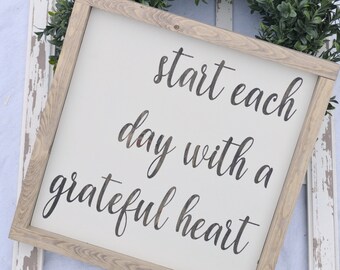 Grateful heart sign | Etsy