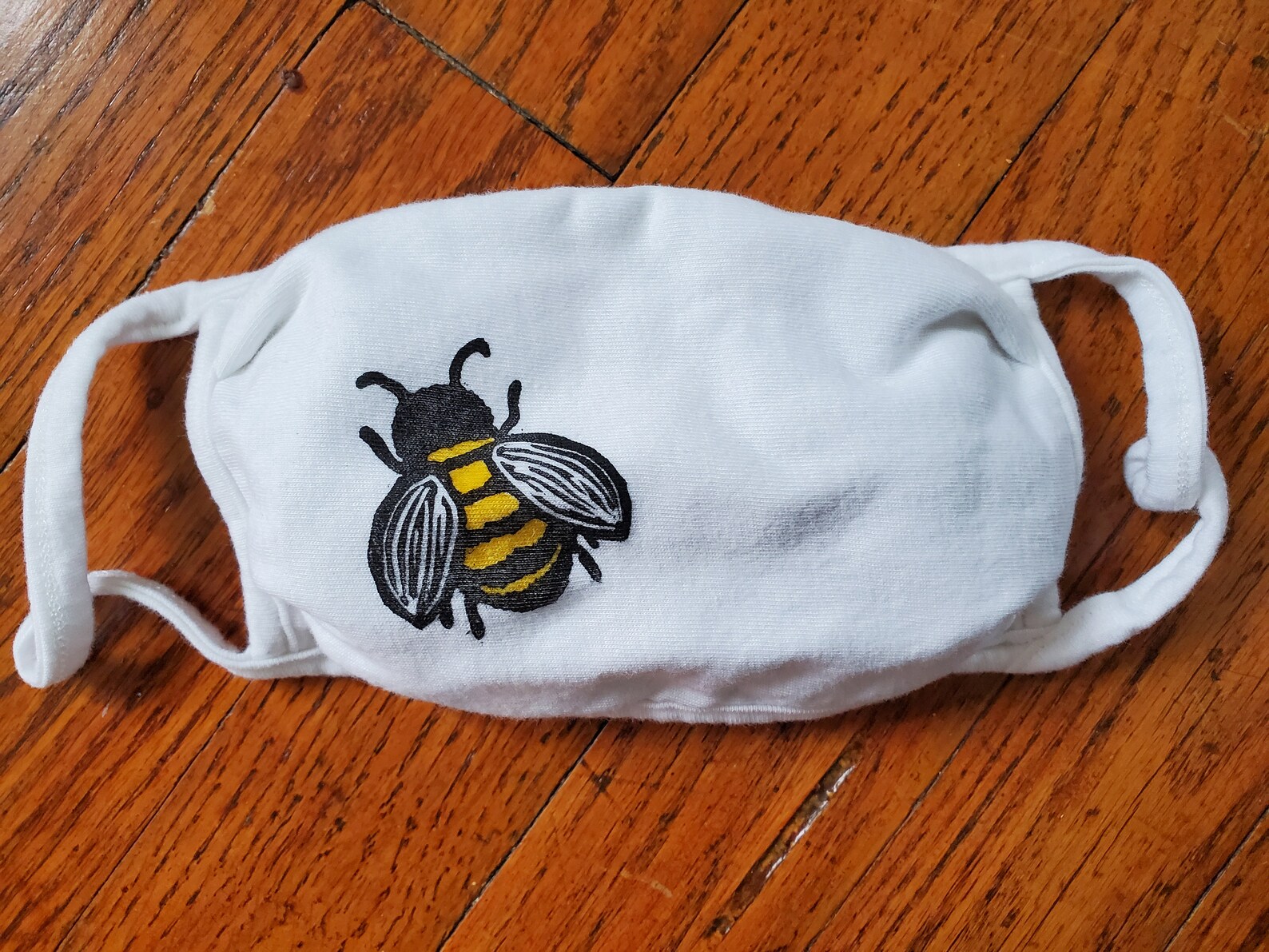 Youth Bee Mask, Handprinted Mask, Original Face Mask, Cute Bees, Mask ...