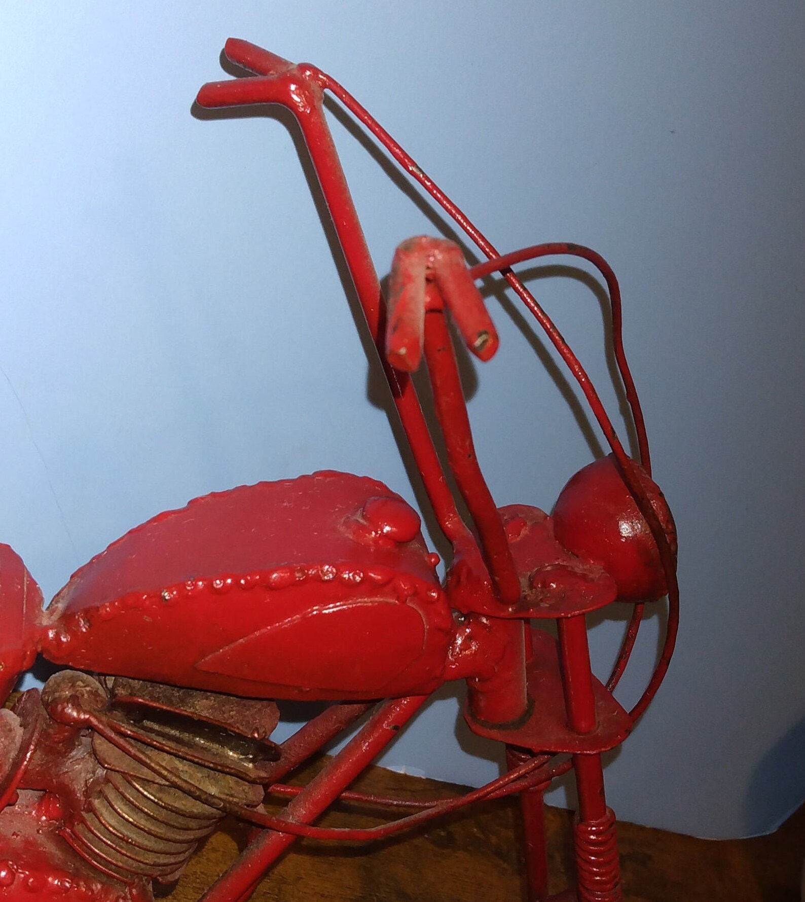 Rare Red Handmade Chopper Motorcycle Figurine Used - Etsy