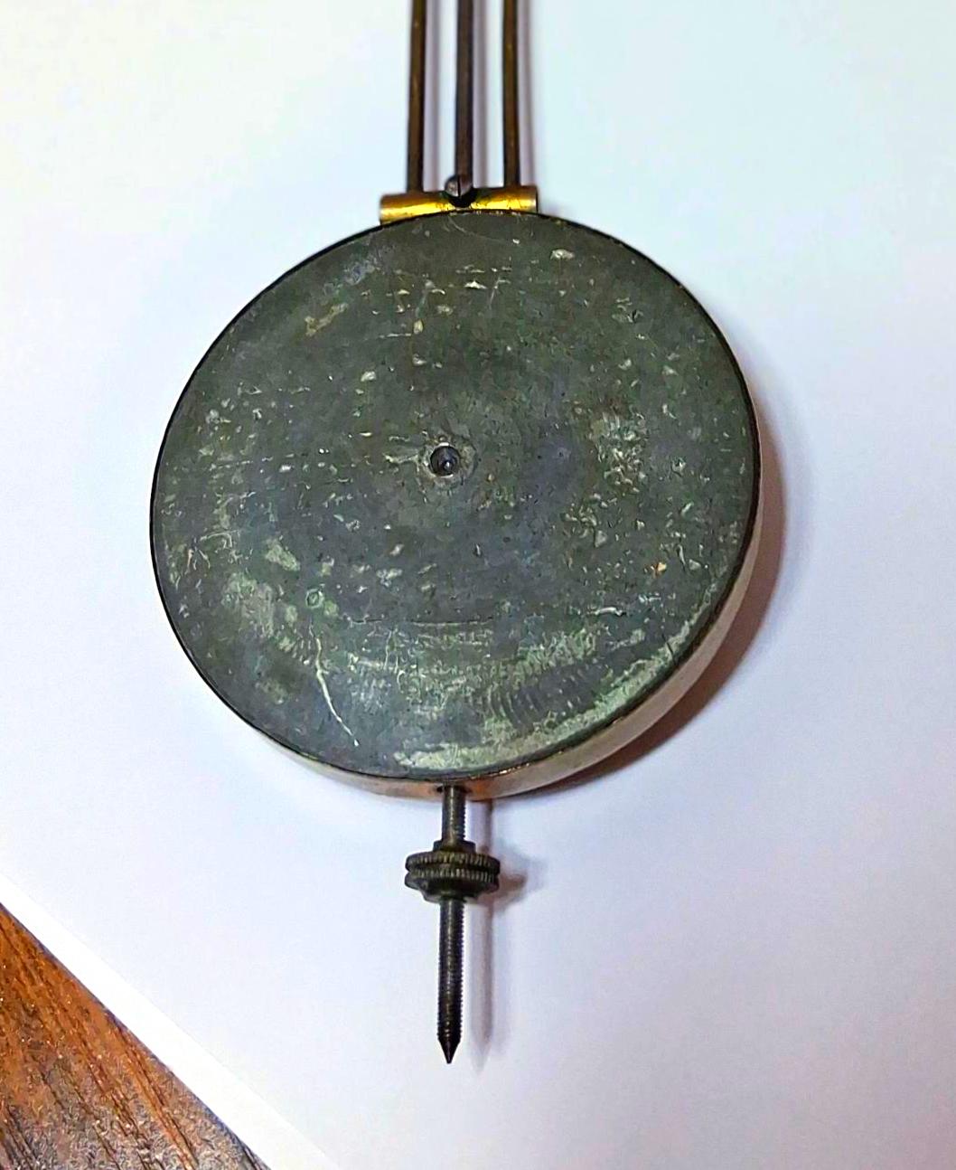 Heavy Brass Adjustable Clock Pendulum With Metal Silver Flower Center ...