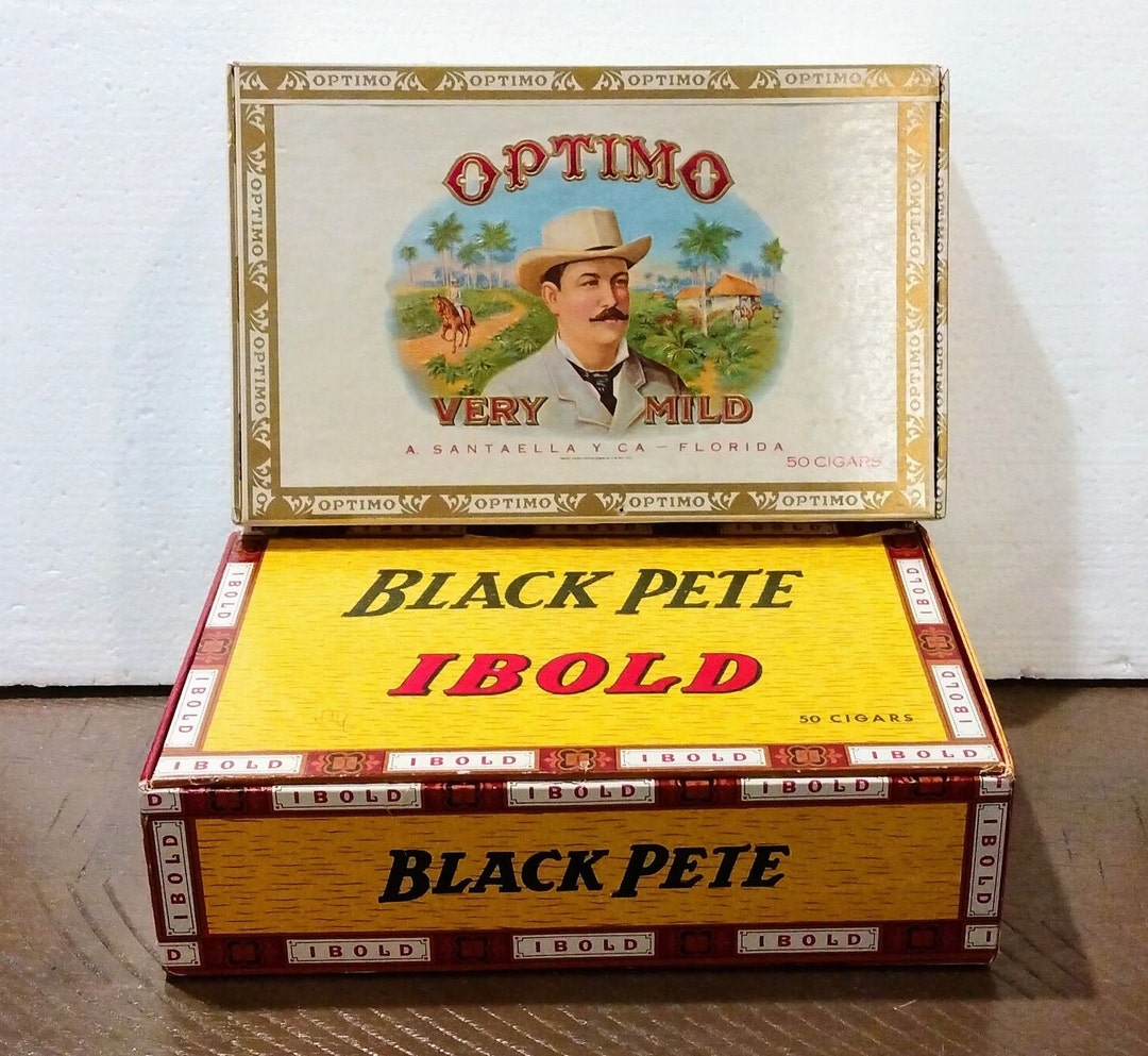 Empty Cigar Box Optimo Coronas or Ibold Black Pete Cigar Box - Etsy
